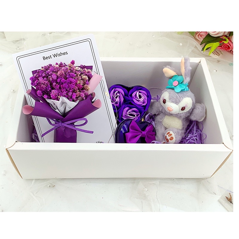 Set Hadiah Mainan Wishing + Kad Bunga Mini | Patung Comel + Kad Bunga ...