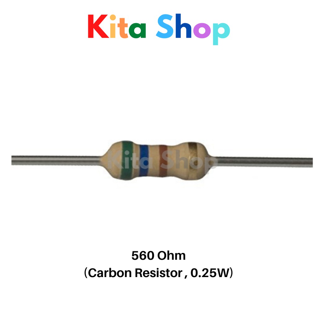 Resistor 560 ohm (Carbon - 0.25W) | Shopee Malaysia