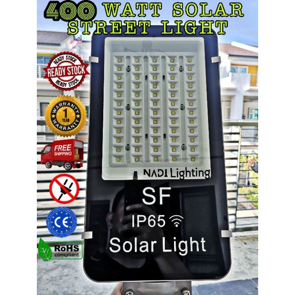 400 WATT SOLAR STREET LIGHT / LAMPU SOLAR JALAN 400 WATT (10-12 JAM NYALAAN) | Shopee Malaysia