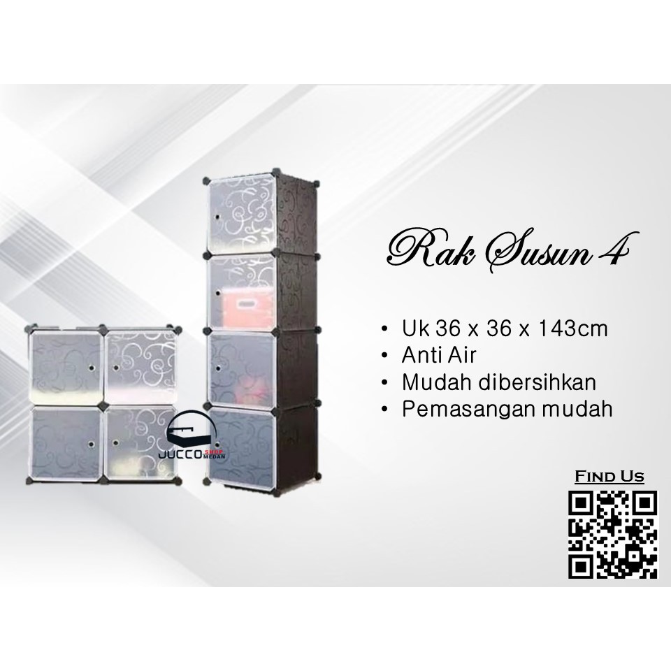 4 tier Stacking Shelves - Plastic Multipurpose Shelves - Tier Shelves ...