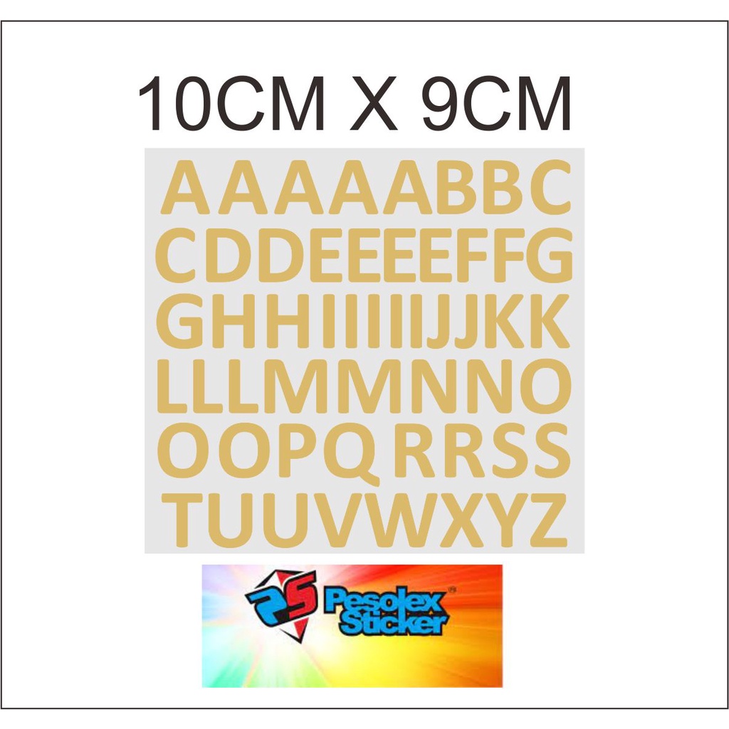 Cutting sticker ABJAD ALFABET Letters | Shopee Malaysia