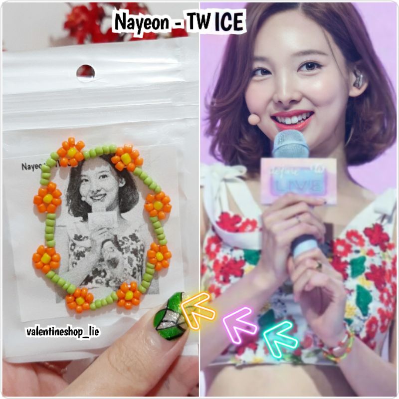 NAYEON MOMO TWICE bead bracelet / kpop idol beads bracelet | Shopee ...