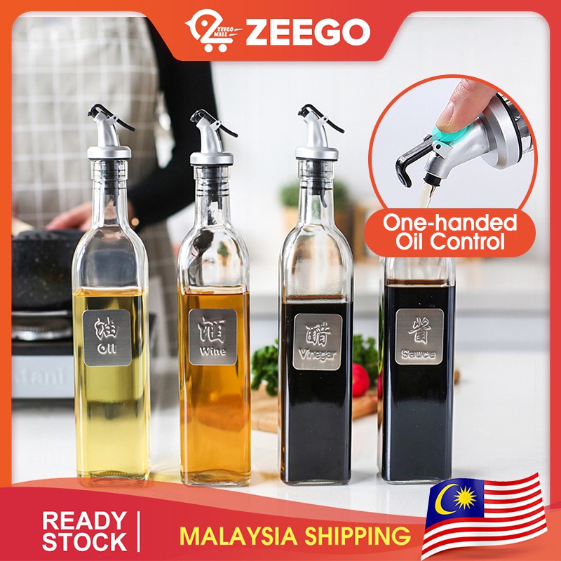 ZEEGO Dispenser Min 500ml Botol Perasa Kaca Botol perasa Botol Minyak ...