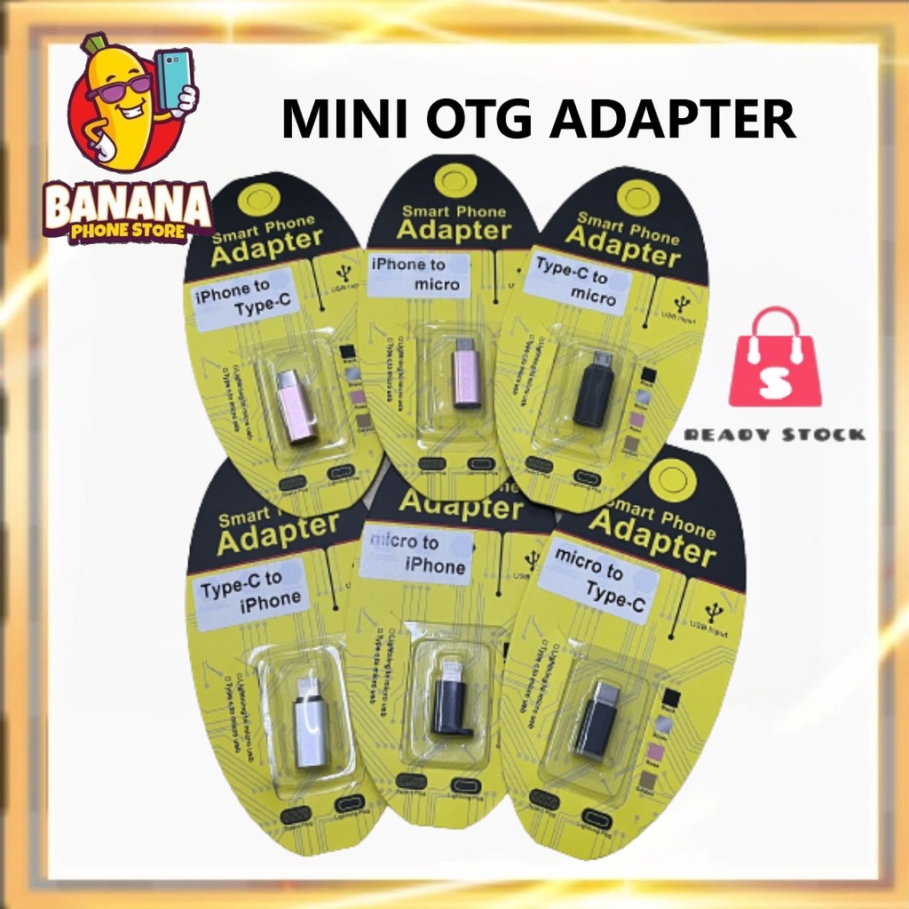 ( READY STOCK ) MINI OTG ADAPTER MINI SMART PHONE ADAPTER MINI OTG FOR ...
