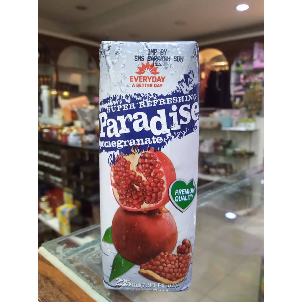 Paradise Pomegranate Juice Delima Jus Premium Quality 235ml | Shopee ...