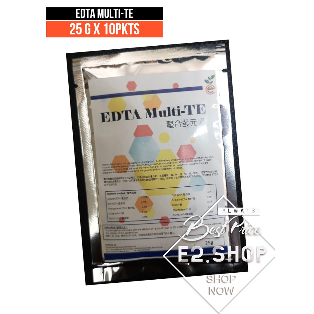 [25gx10] EDTA Mix / Plant Nutrient / Chelating Agent/ 螯合剂 | Shopee Malaysia