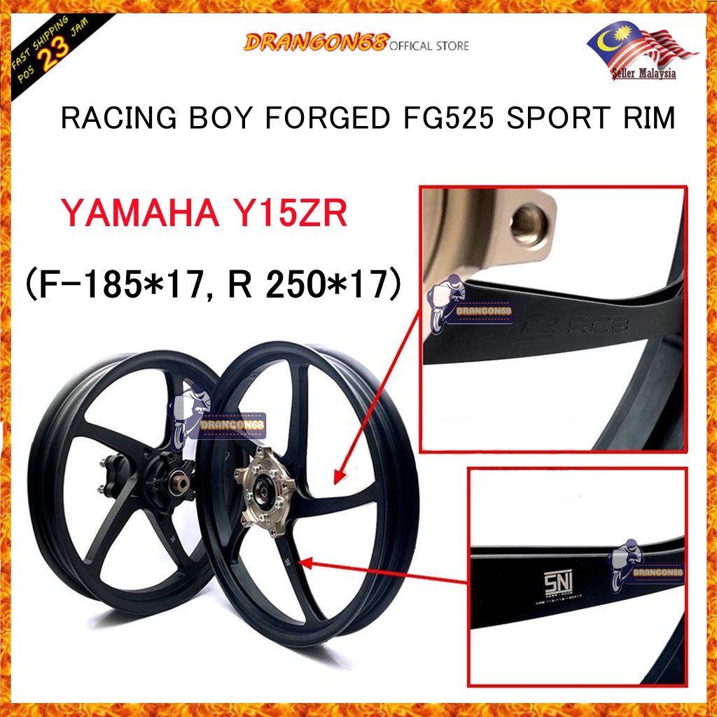 Y15 ZR Y16 FORGED SPORT RIM SET FG525 MATT BLACK (RCB ORIGINAL)/(F-185* ...