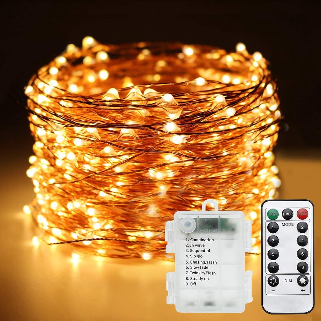 LED light string battery powered with 13 button remote control 5M/10M ...
