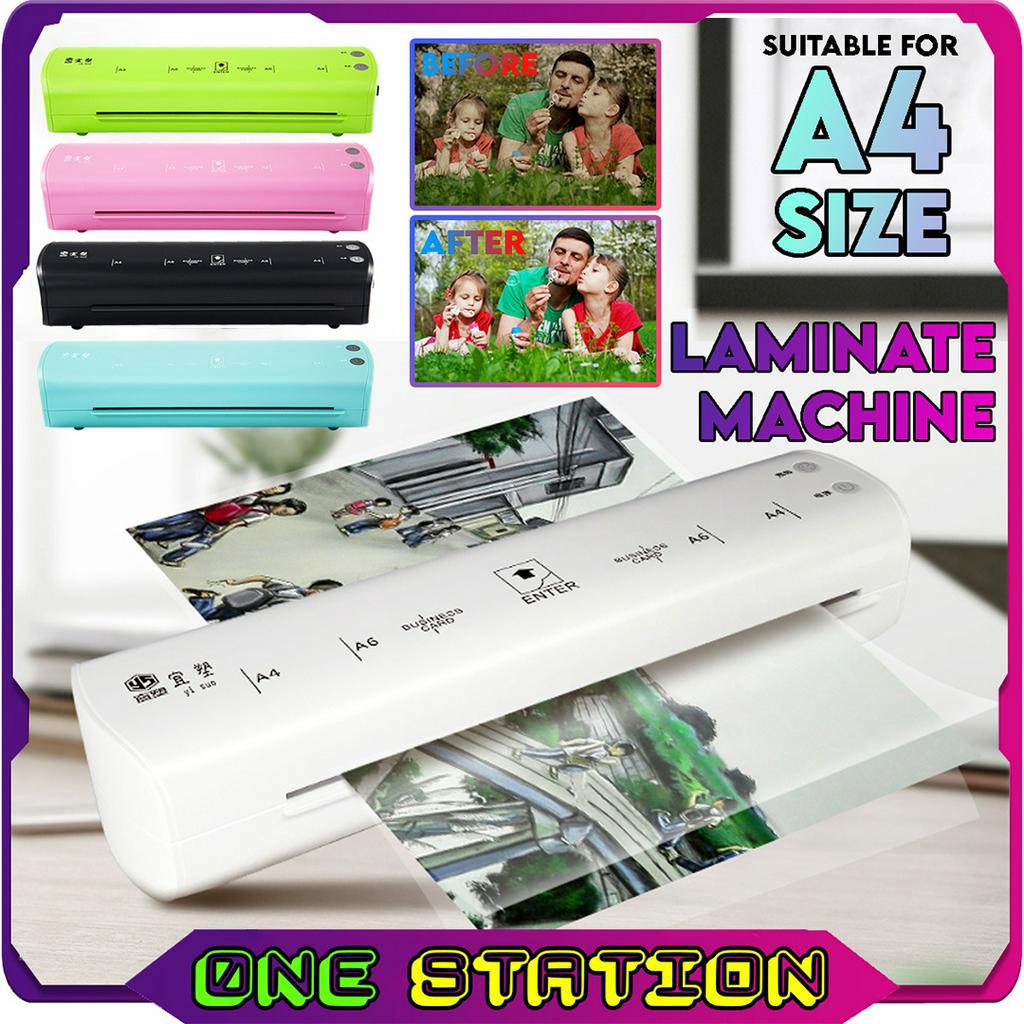LAMINATOR A4 PAPER FILM LAMINATE MACHINE LAMINATING THERMAL QUICK WARM-UP HOUSEHOLD SCHOOL PHOTO ...