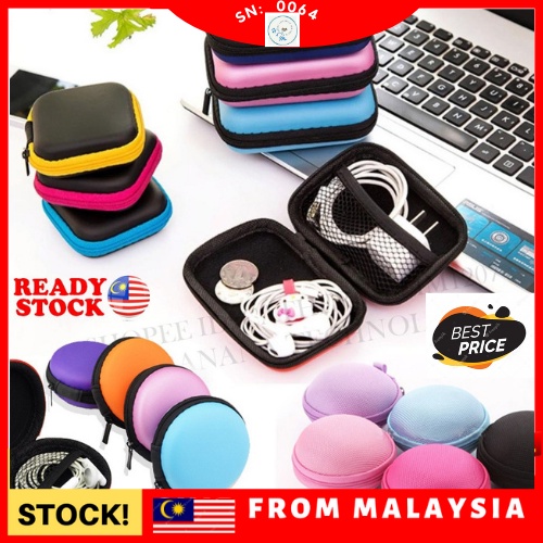 [Ready Stock] Earphone Bag Case, Earphone Case, Cable & Earphone Box ...
