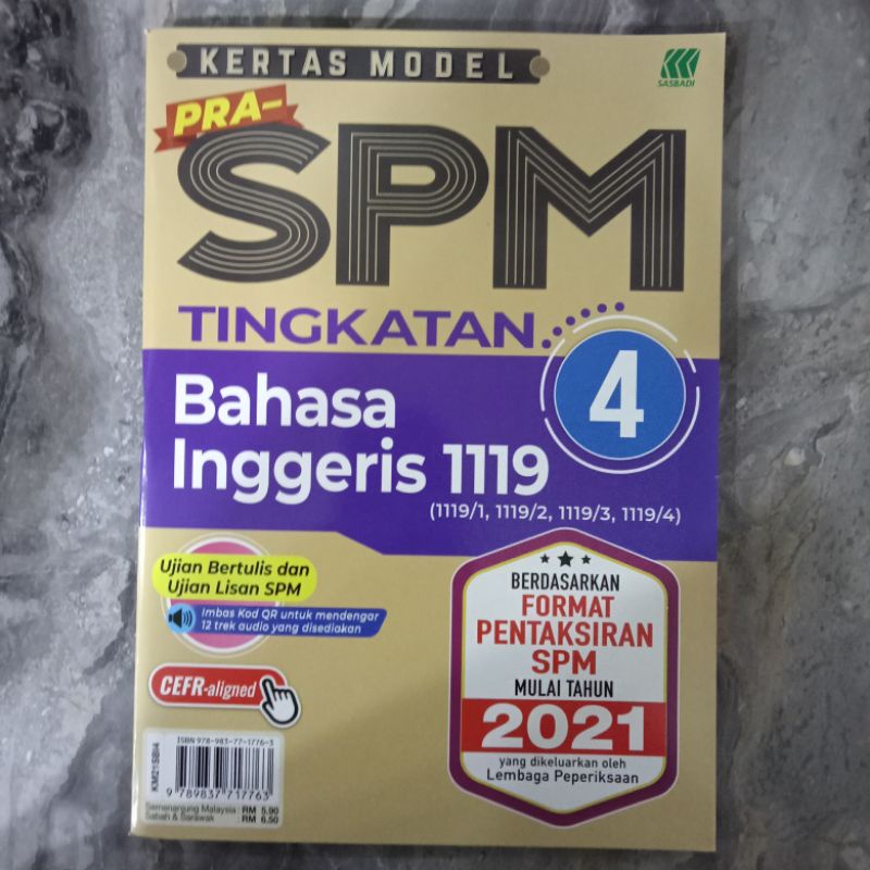 KERTAS MODEL PRA SPM TINGKATAN 4 (BAHASA INGGERIS) | Shopee Malaysia