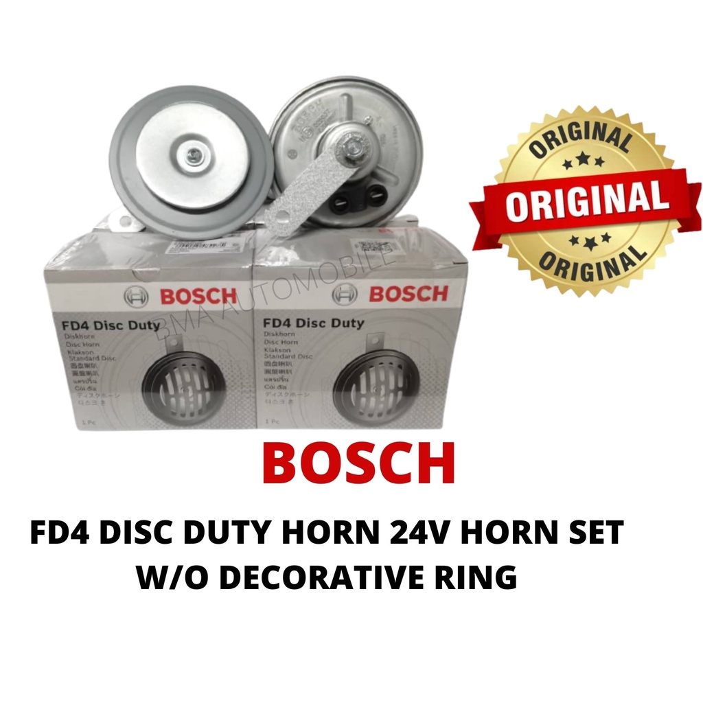 ORIGINAL 100% Bosch FD4 Disc Duty Horn 24V Horn Set w/o Decorative Ring ...
