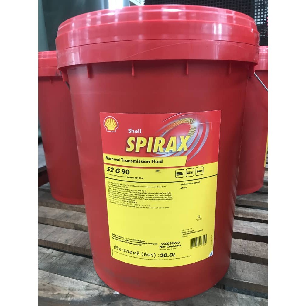 SHELL Spirax S2 G 90 20L Manual Transmission Fluid Gear Oil | Shopee ...