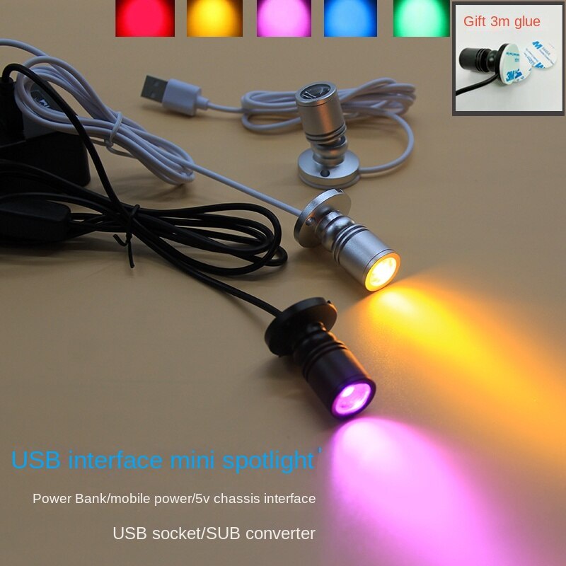 USB Mini led Chassis Small Spotlight Miniature Ceiling Wine Counter 5V ...