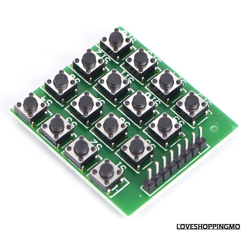Loveshoppingmo 4 4 Matrix Keypad Keyboard Module 16 Botton Mcu For