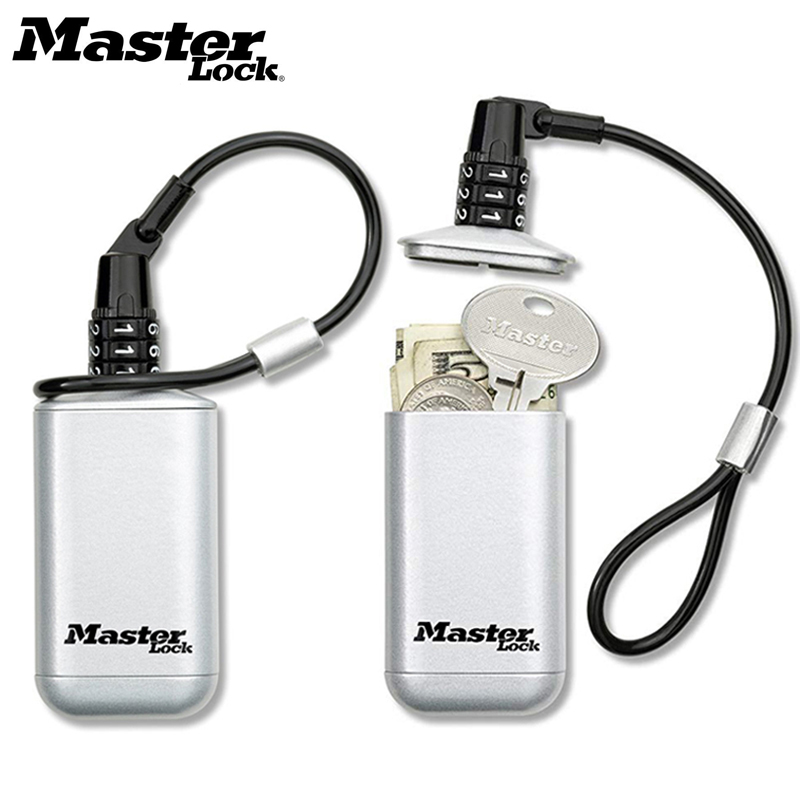 Mini Key Lock Box Outdoor Backpack Hanging Metal Hidden Password Lock ...