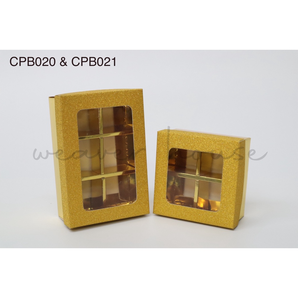 Gold Paper Box w Window - (12/pkt) | Shopee Malaysia