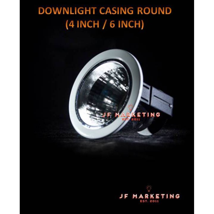 Downlight Casing 4inch 6inch Down light Fitting E27 White suitable for ...
