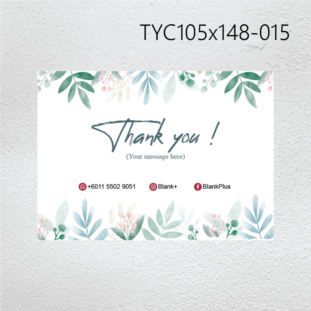 A6 Thank You Card 30pcs 14.8x10.5cm Post card/ Custom Card/ Kad Terima ...
