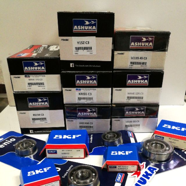 BEARING ENGINE FULLSET SKF C3 Y15 LC135 EX5 RXZ Y125Z Benelli RFS ...