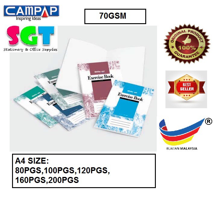 Campap A4 Write-On Exercise Book (1 UNIT) | Shopee Malaysia