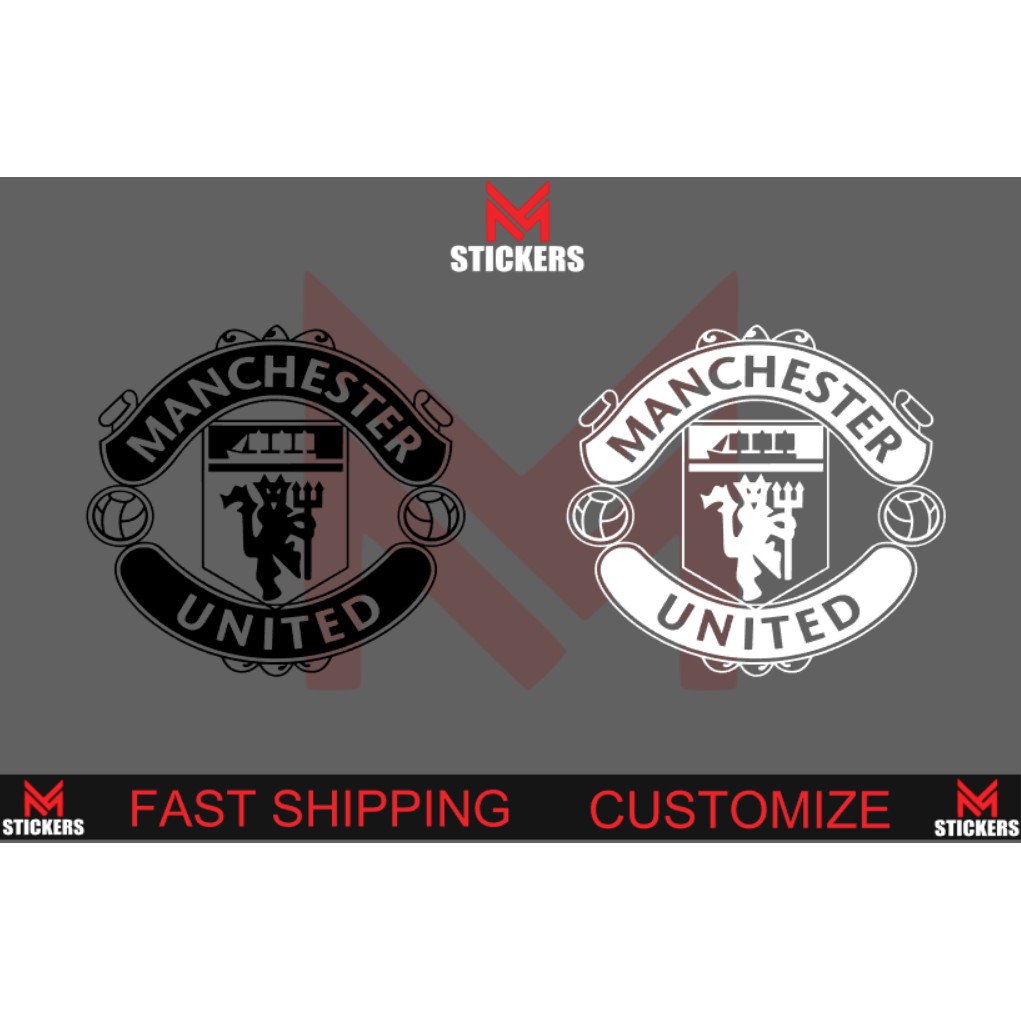 MANCHESTER UNITED LOGO STICKER MYVI VIVA AXIA BEZZA VIOS CITY CIVIC ...