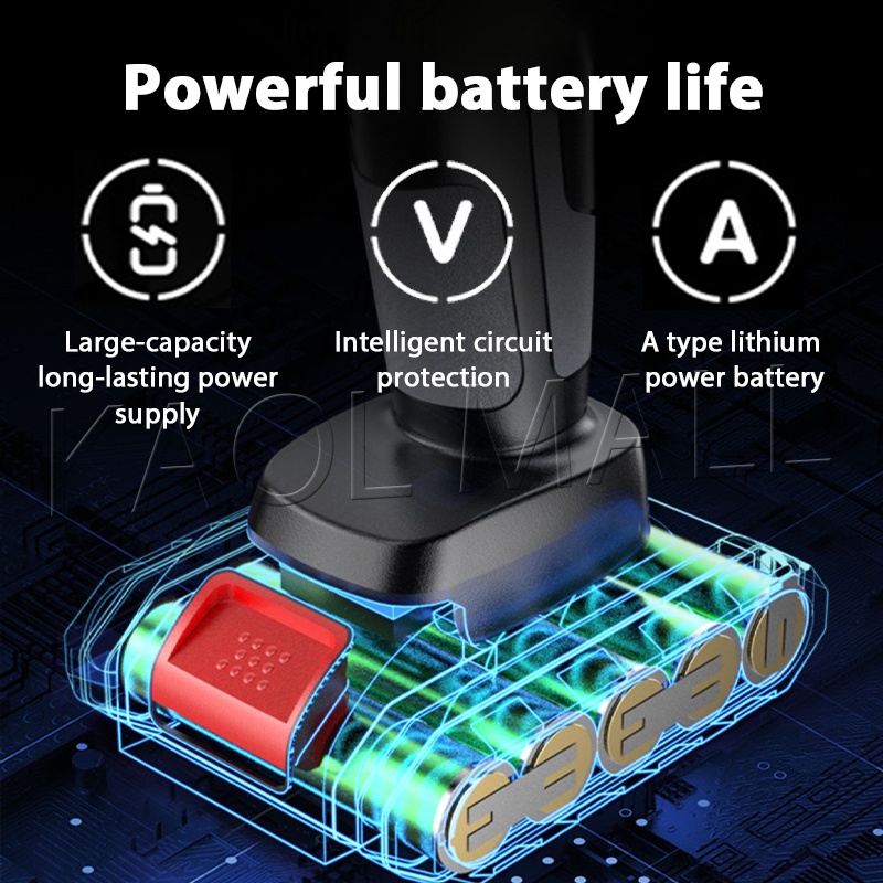 Cordless Drill Batteri Set Impact Drill bits Battery Electric ...