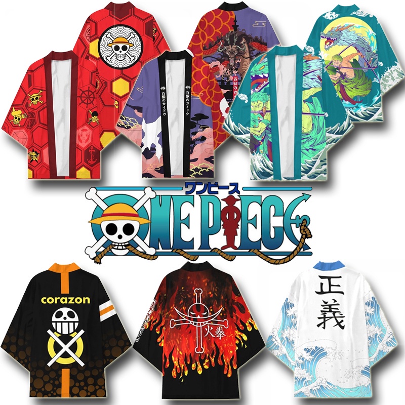 【CustomFashion】ONE PIECE Kimono Luffy Zoro Nami Robin Cosplay Print ...