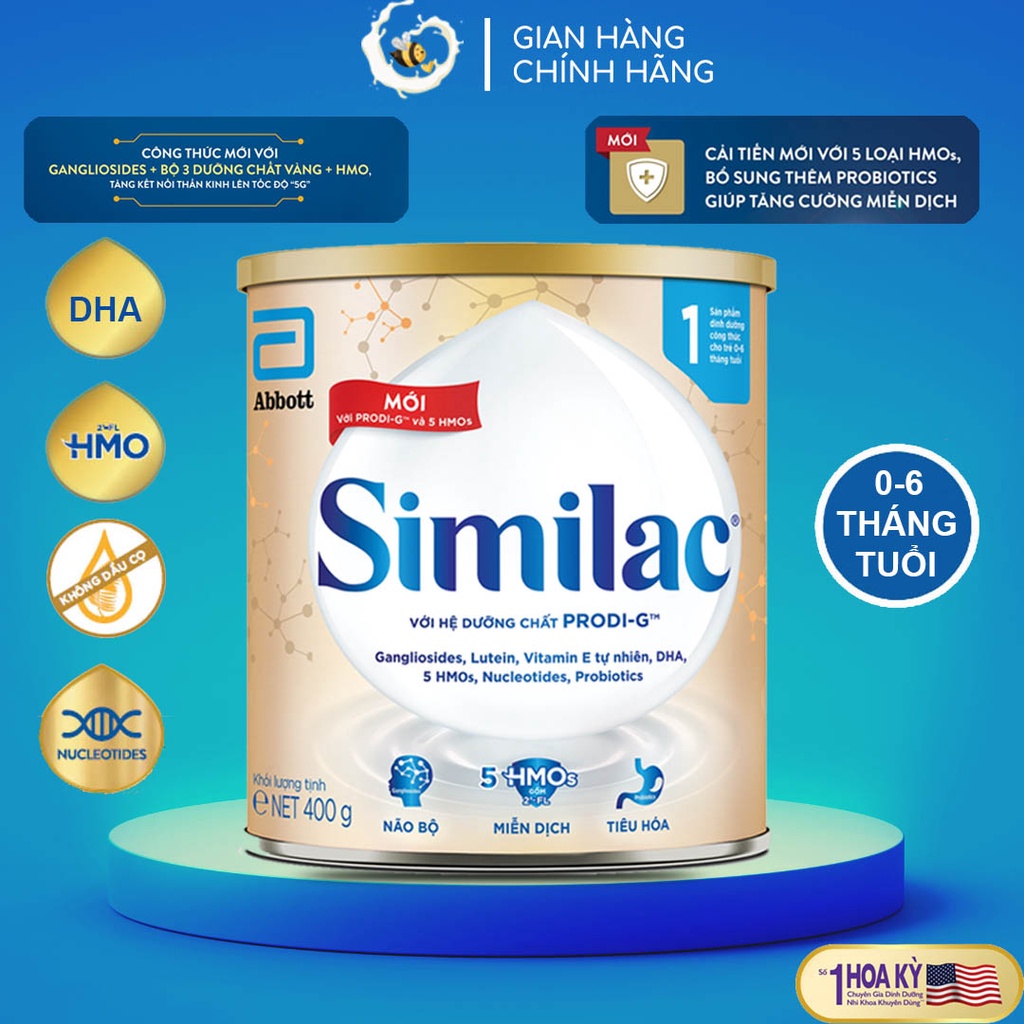[GENUINE 400g] Similac 1 Similac Newborn Milk Vanilla Flavor Nutrition ...