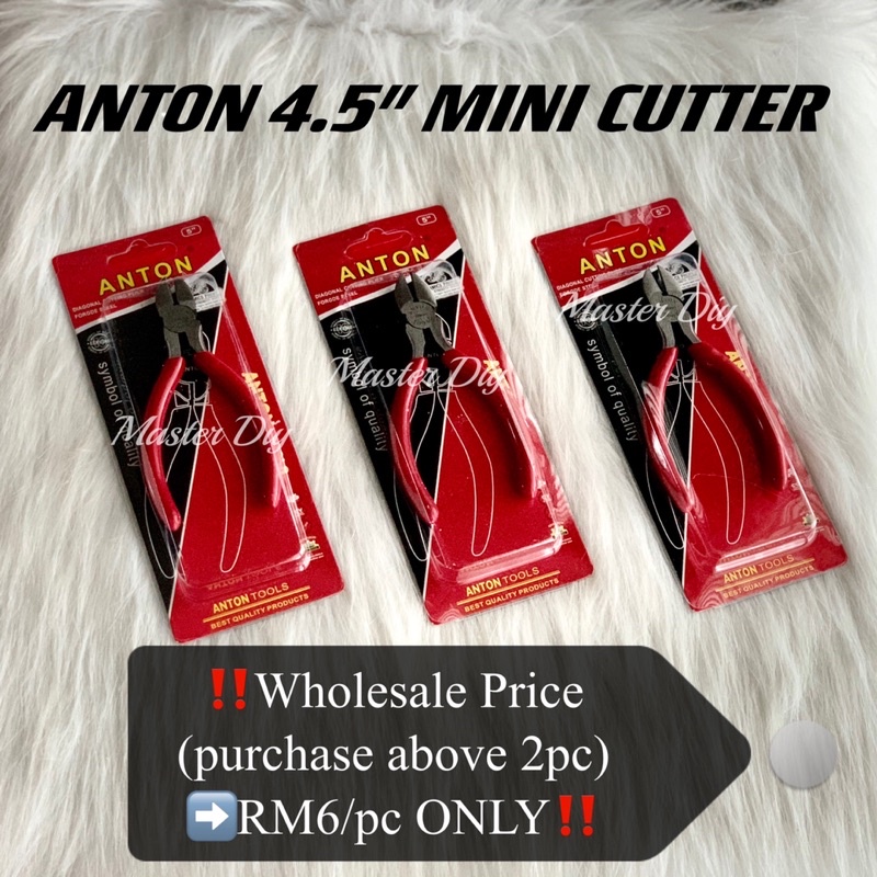 ‼️READY STOCK‼️ANTON 4.5” MINI DIAGONAL CUTTER WIRE CABLE/PLAYAR POTONG ...