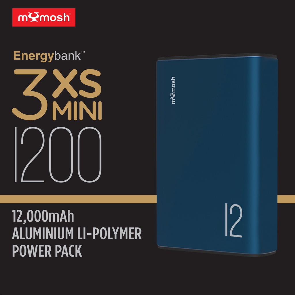 MYMOSH MINI POWERBANK 12000MAH FAST CHARGING DUAL INPUT & OUTPUT, ULTRA ...