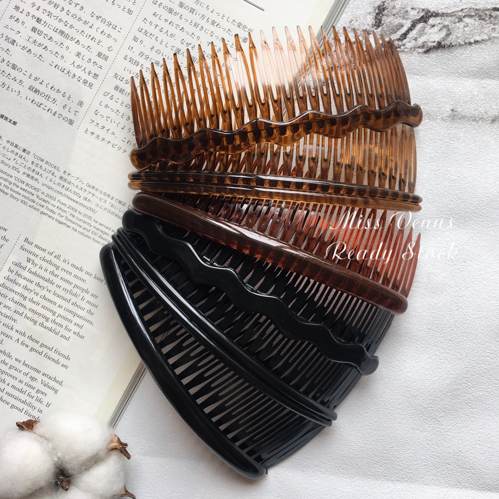 Hair Fringe Comb Plastic Side Comb Hair clip Sikat Sanggul Sepit Rambut ...