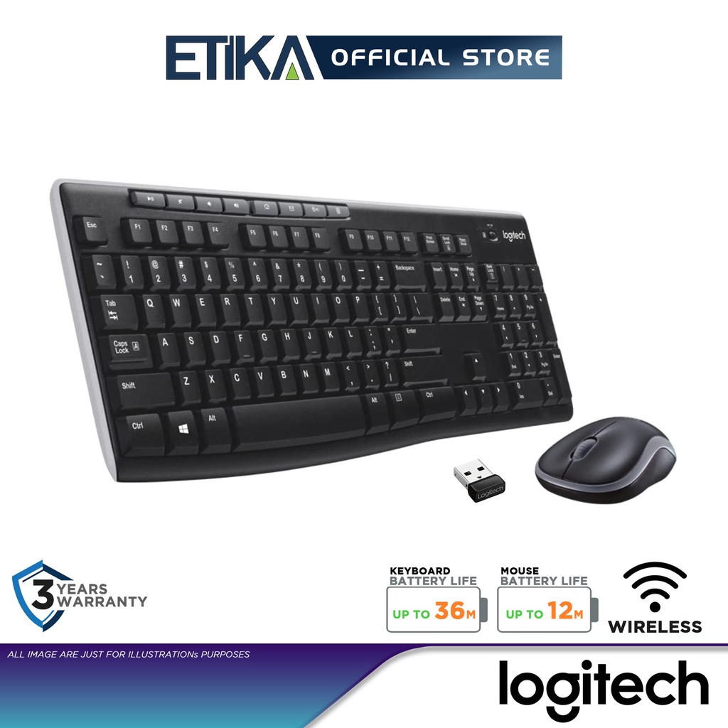 Logitech MK270r Wireless Keyboard and Mouse Combo Set | 920-006314 ...