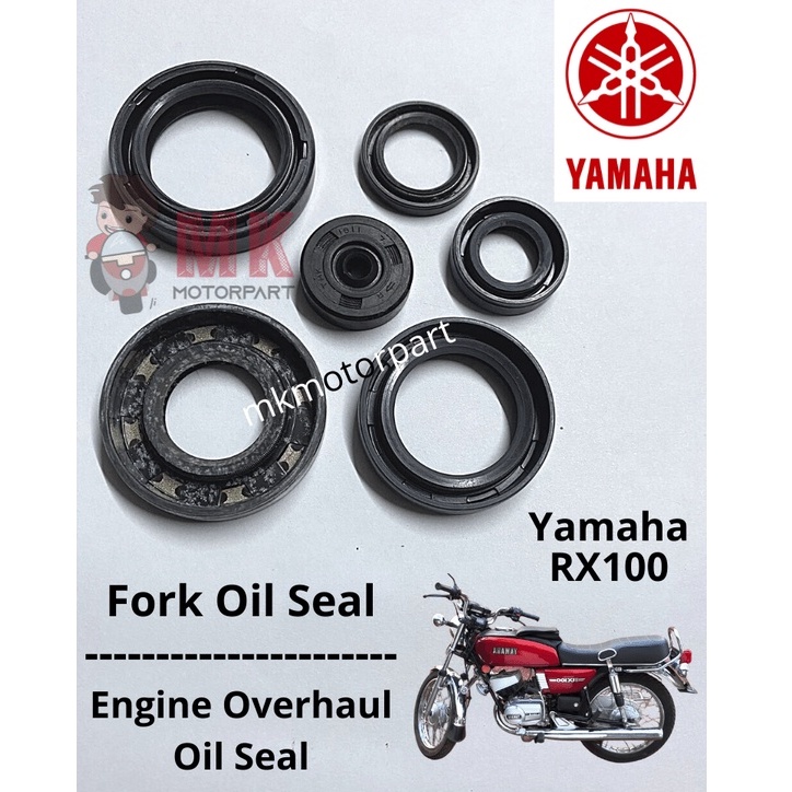 Yamaha RX100 Engine Overhaul Oil Seal Complete Set / Front Fork Oil ...