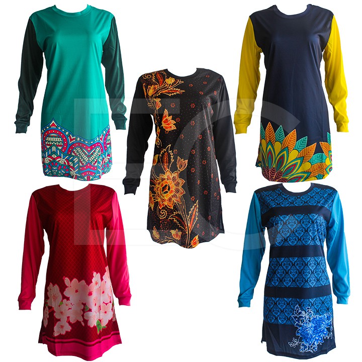Muslimah Jersey Design Menarik Perempuan Lengan Panjang / Muslimah ...