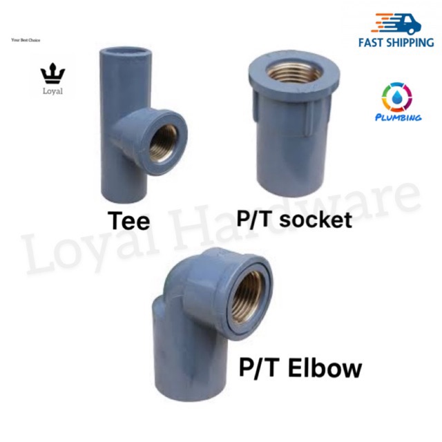 1/2” Brass Threaded PVC Fitting | Shopee Malaysia