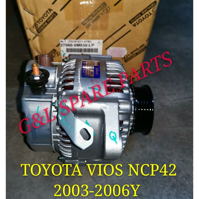 ALTERNATOR (100% ORIGINAL) TOYOTA VIOS NCP42 2003-2006Y (27060-0M030-LP ...