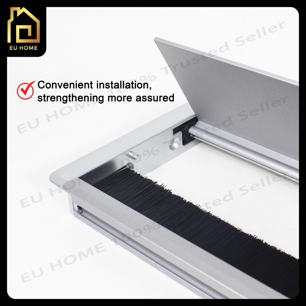 Eu Home Aluminum Rectangle Wire Cable Grommet With Damper Hole Cover ...