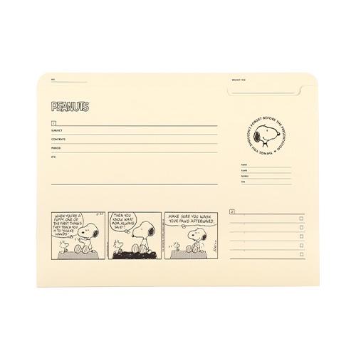 Peanuts Snoopy Paper A4 Document File Folder Paper Holder Organizer ...