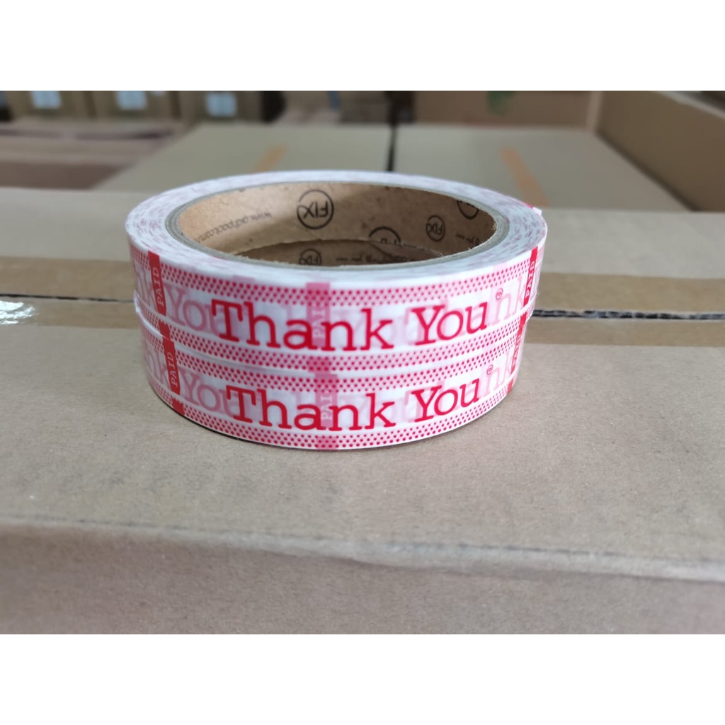 "Thank You - Paid" Pre-Printed OPP Tape 18MM X 50MTR | Shopee Malaysia