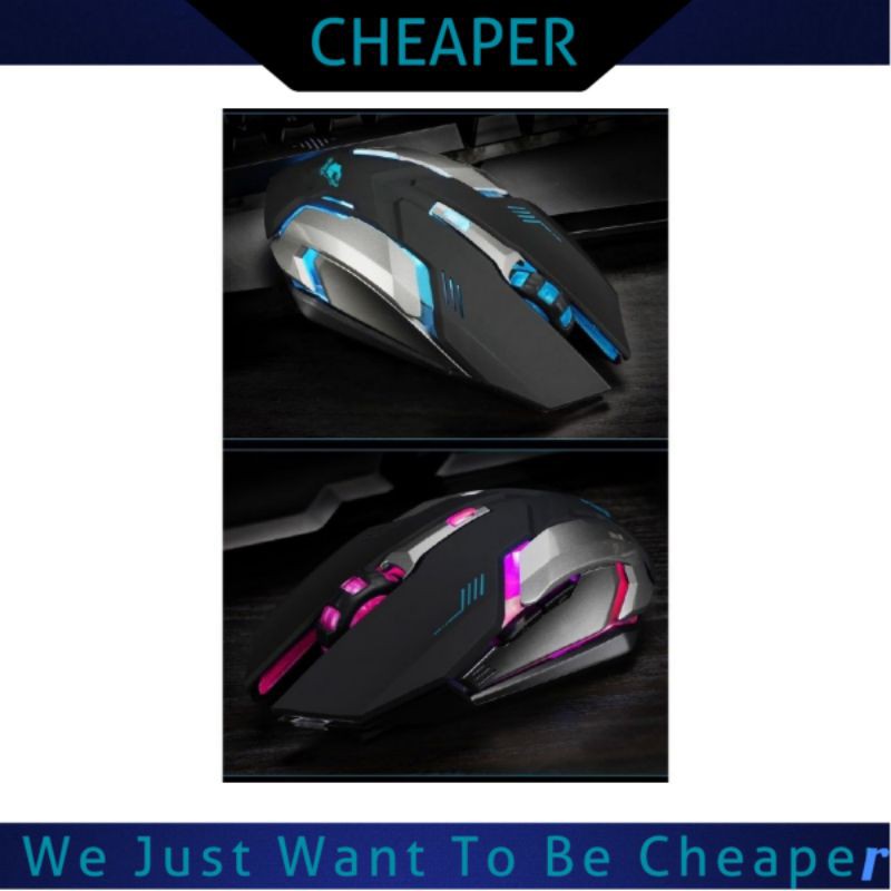Rechargeable X7 Wireless Gaming Mouse Silent LED Backlit USB Optical ...