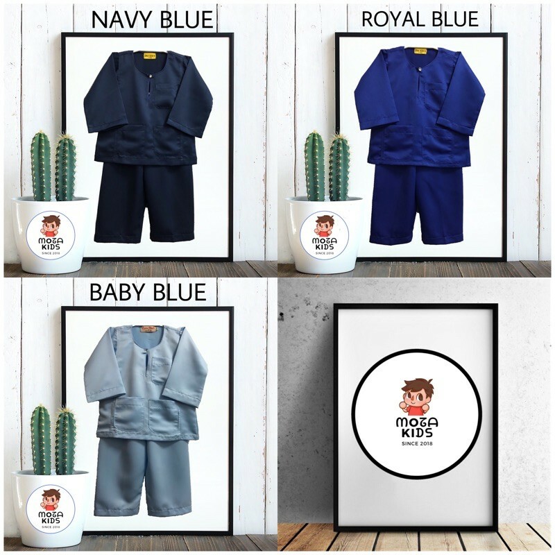15 WARNA BAJU MELAYU PEARL SKIN BUDAK RAYA 2021 NAVY BLUE/ROYAL BLUE ...