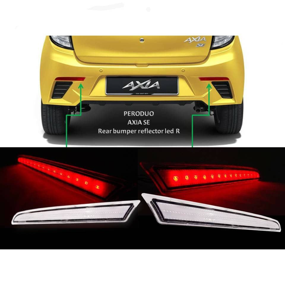 Perodua Axia SE / Advance Rear Bumper Light Bar Reflector (Ready Stock ...