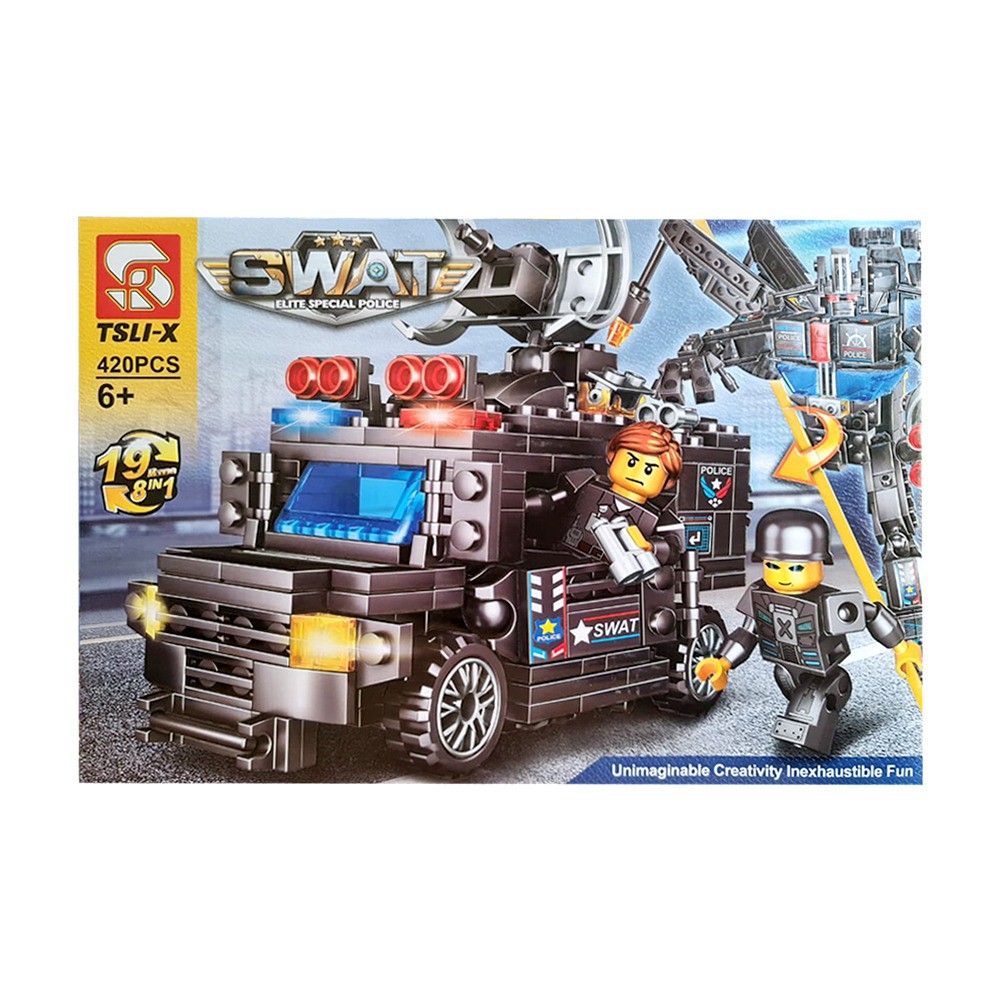 Swat Police Bricks 19 Models / 8 In 1 / Robot And Car / Tsli-X | Shopee ...