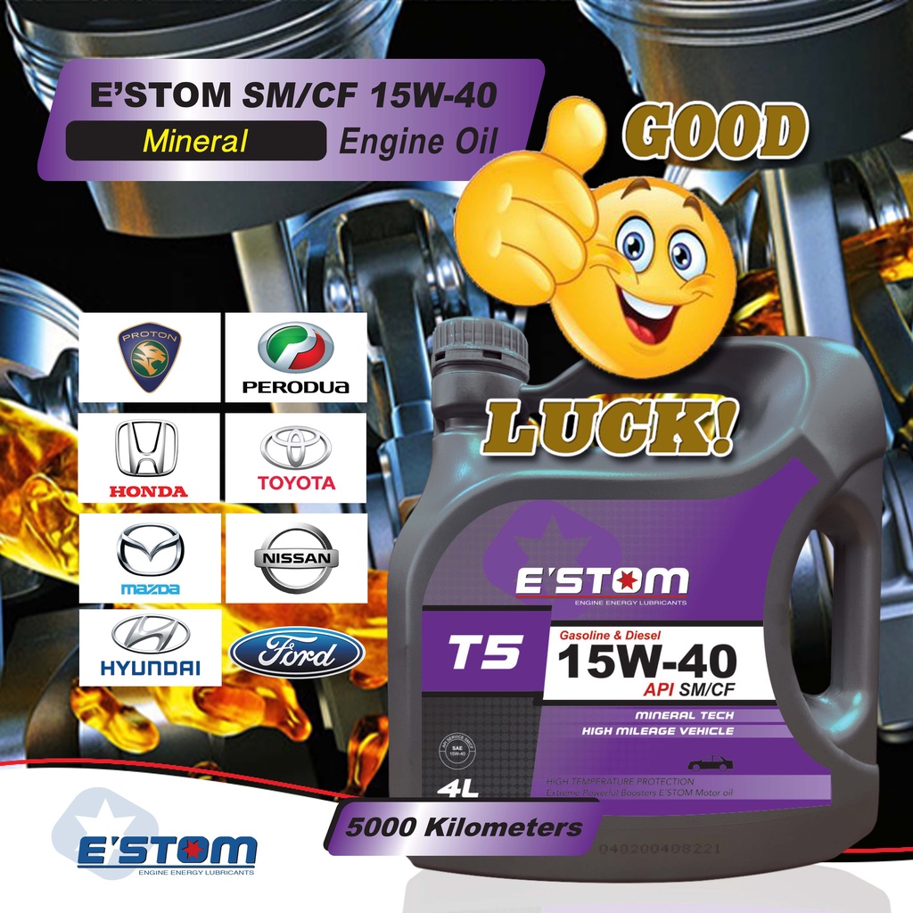 ESTOM 15W-40 4L 𝟭𝟬𝟬% 𝗦𝘂𝗽𝗲𝗿 𝗥𝗮𝗰𝗶𝗻𝗴 𝗤𝘂𝗮𝗹𝗶𝘁𝘆 MINERAL ENGINE OIL LUBRICANT ...