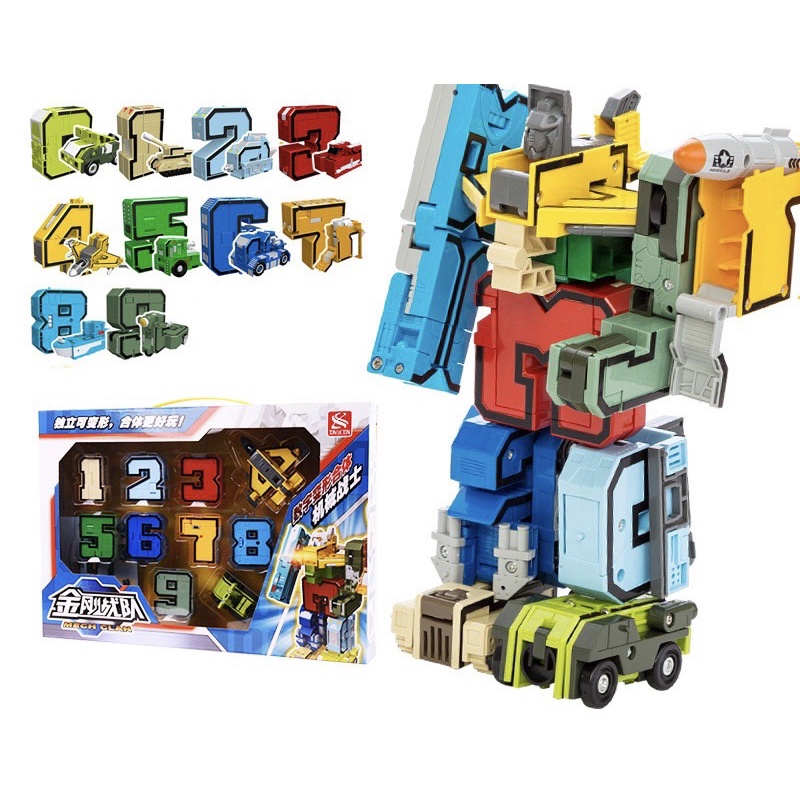 Numbers Transformer Robot Alphabet Number Transformer Deformation ...