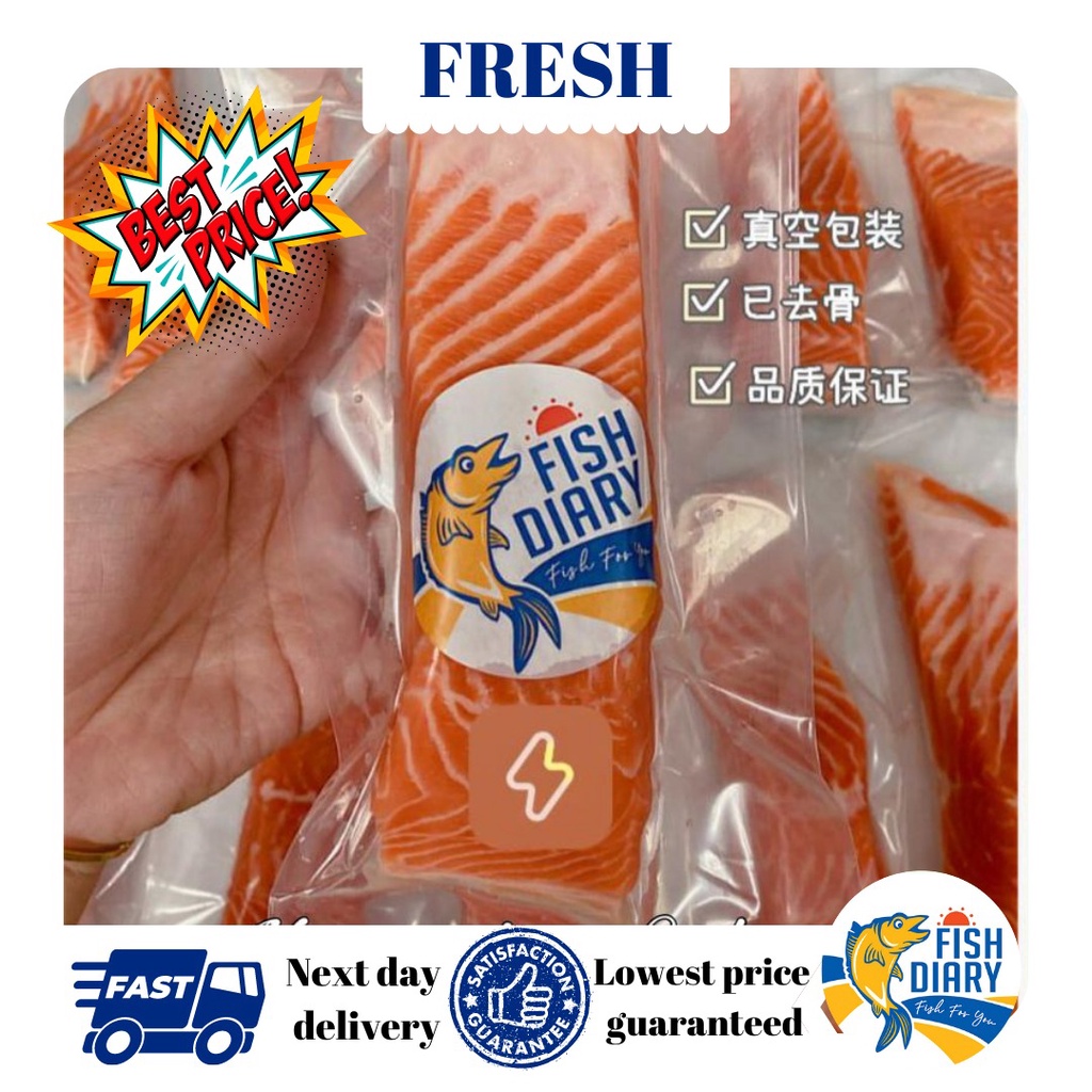 【Penang only】🔥BEST DEAL🔥 FRESH Norway Salmon trout fillet 挪威三文鱼 500 ...