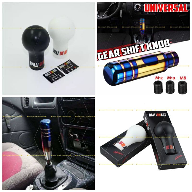 Tombol Gear Knob Kereta Car Van Lorry Ralliart Burnt Titanium Manual ...