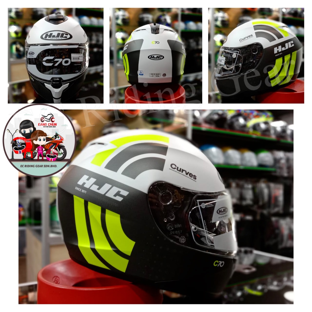 New * !! Big Sales !! HJC HELMETS HJC C70 TROKY / CURVES Helmet Double ...