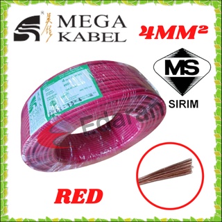 4MM² MEGA Kabel Insulated PVC 100% Pure Copper Cable (SIRIM APPROVE ...